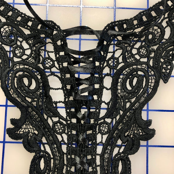 Applique - Beautiful Venise Lace Corseted Black – Tutu.com Applique - Beautiful Venise Lace Corseted Black – Tutu.com