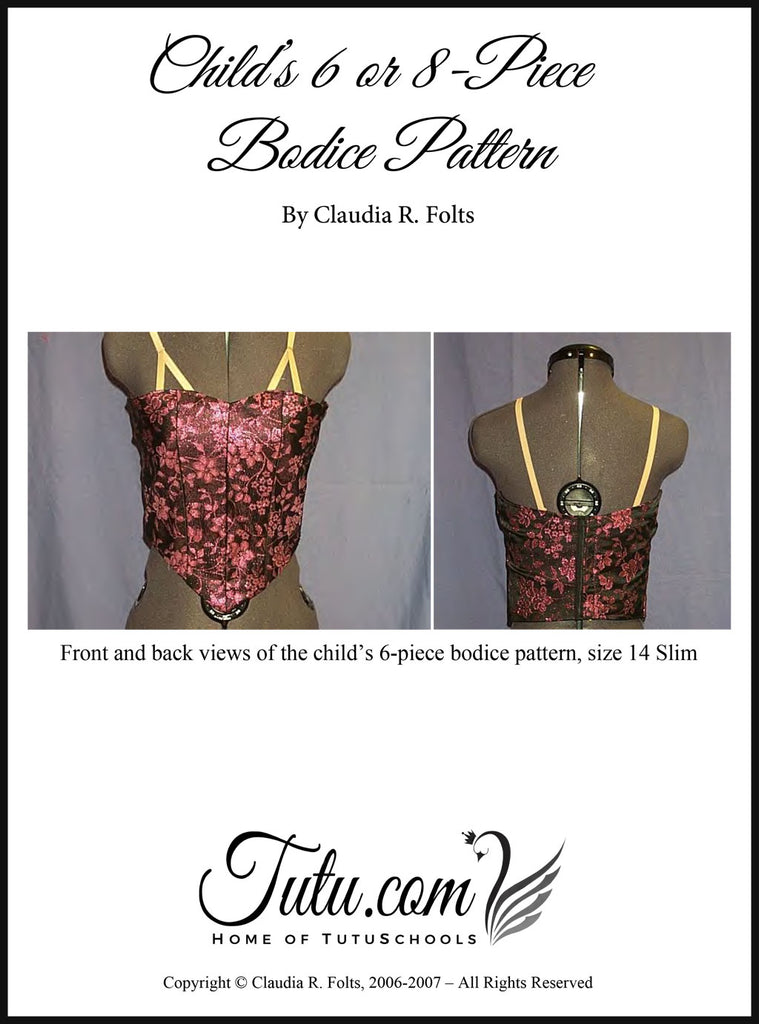 Download - Ballet Bodice 6 Piece Pattern Child Sizes – Tutu.com