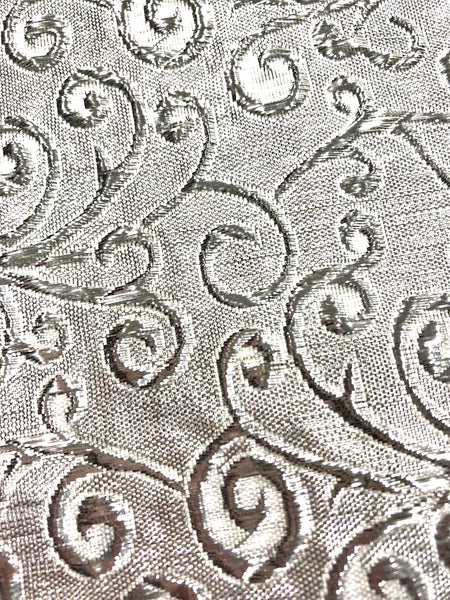 Brocade - 59-inches Wide Silver Swirl – Tutu.com